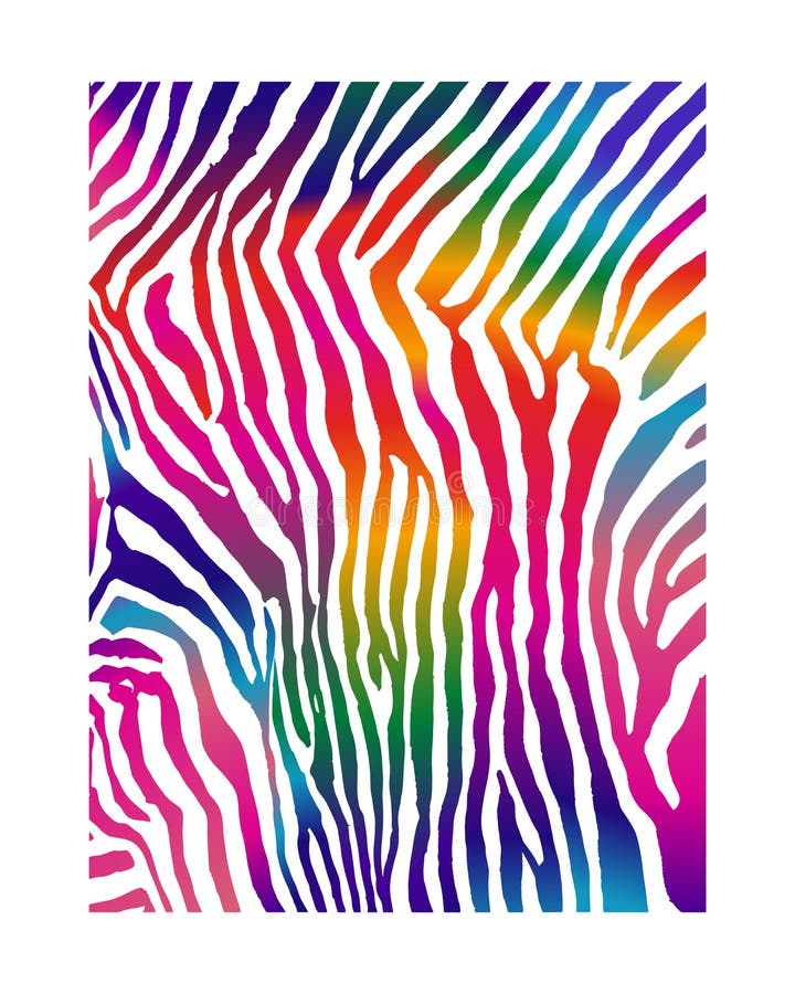 Minimalist Iridescent Zebra Pattern Screen Print for Poster, Book Cover ...