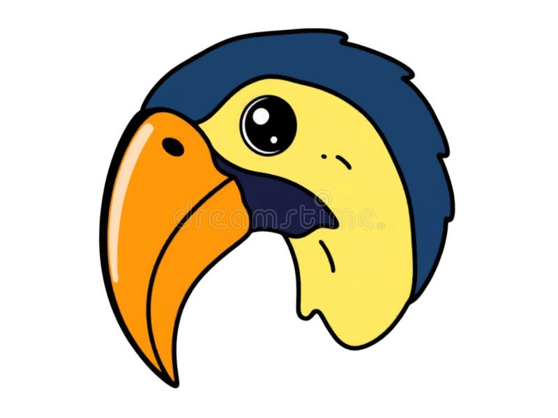 Vector Minimalist Parrot Beak Isolated Background Stock Illustration ...