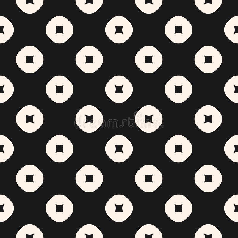 Vector Minimalist Seamless Pattern with Simple Geometric Shapes, Hollow ...