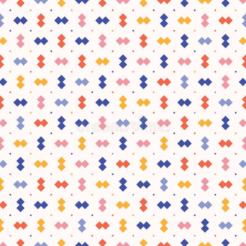 Vector Minimalist Seamless Pattern with Small Colorful Squares, Diamond ...