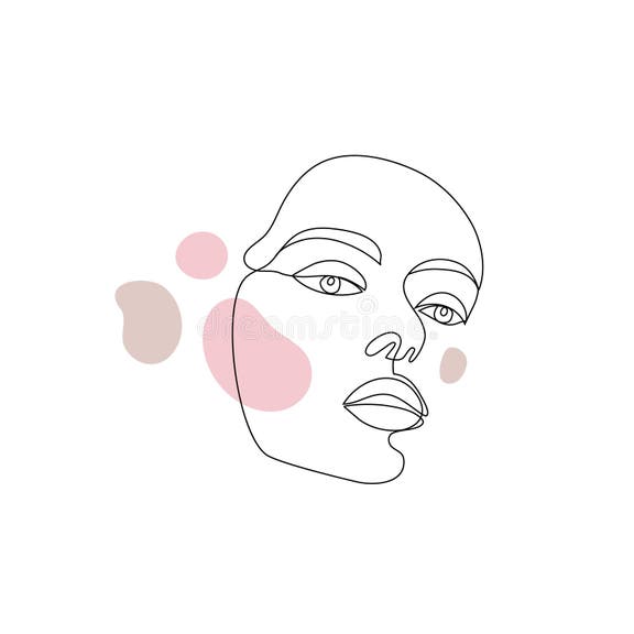 Minimalist Feminine Sketch Black Woman Stock Illustrations 680