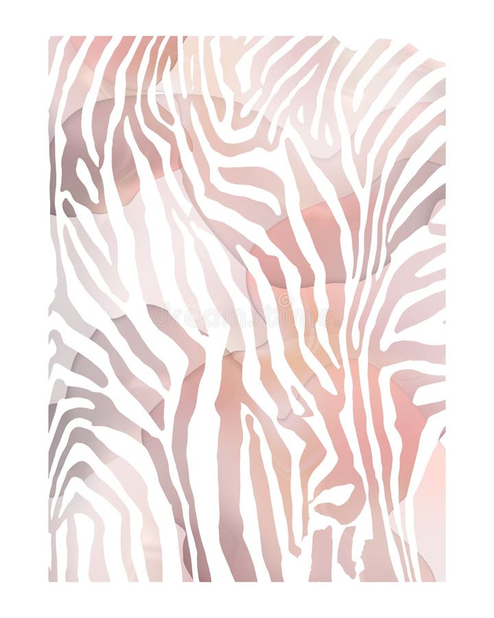 Minimalist Watercolor Zebra Pattern Screen Print for Poster, Book Cover ...