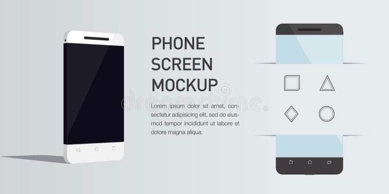 Vector Minimalistic 3d Isometric Illustration Cell Phone. Perspective ...