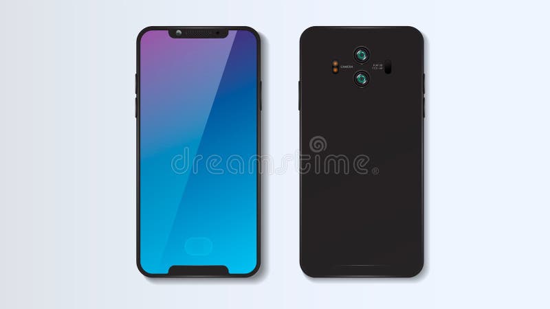 New Smartphone Perspective Realistic Mockup. Stock Vector ...