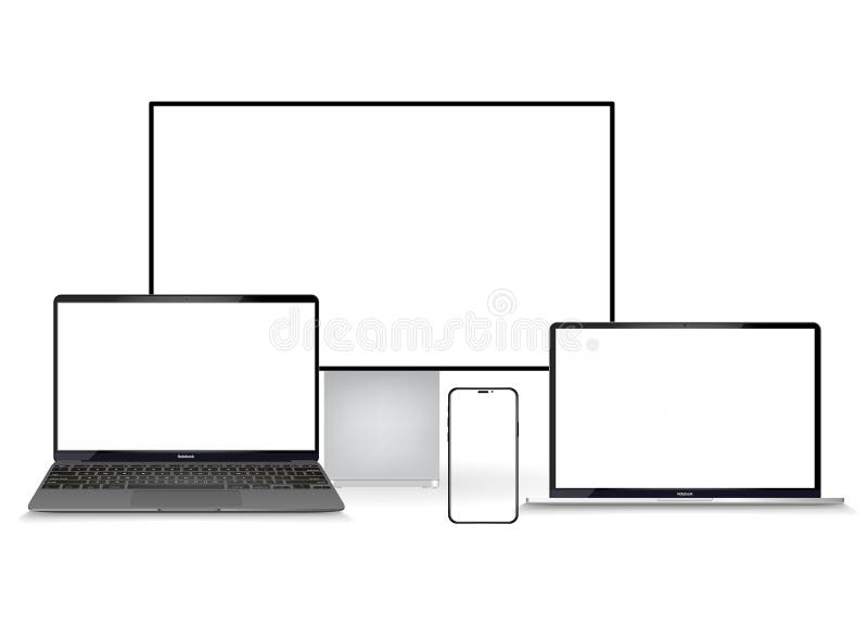 Vector Minimalistic 3d Isometric Illustration Set Device. Smartphone ...