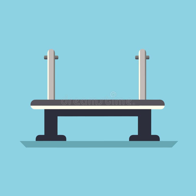 Vector of a Minimalistic Flat Design Bench with Two Bars Stock Vector ...