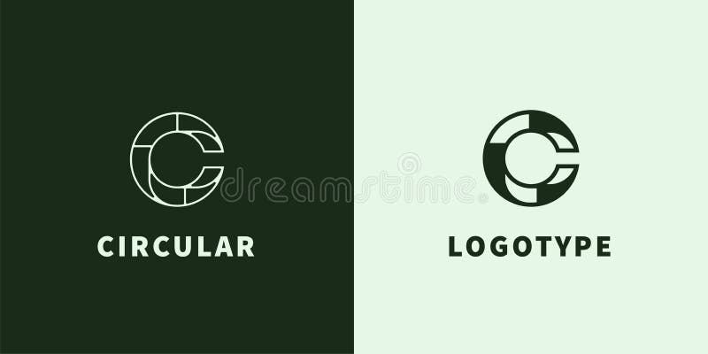 Vector Minimalistic Logotype. the Combination of the Letter C and the ...