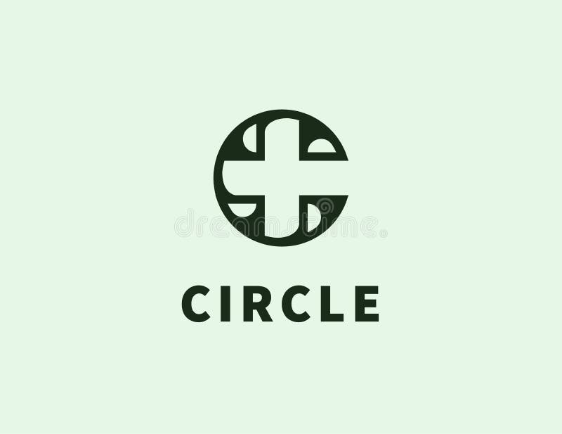 Vector Minimalistic Logotype. the Combination of the Letter C and the ...