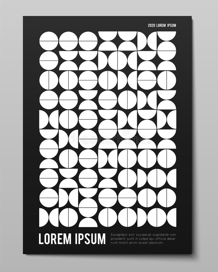 Vector Minimalistic Poster with Simple Shapes. Procedural Geometric ...