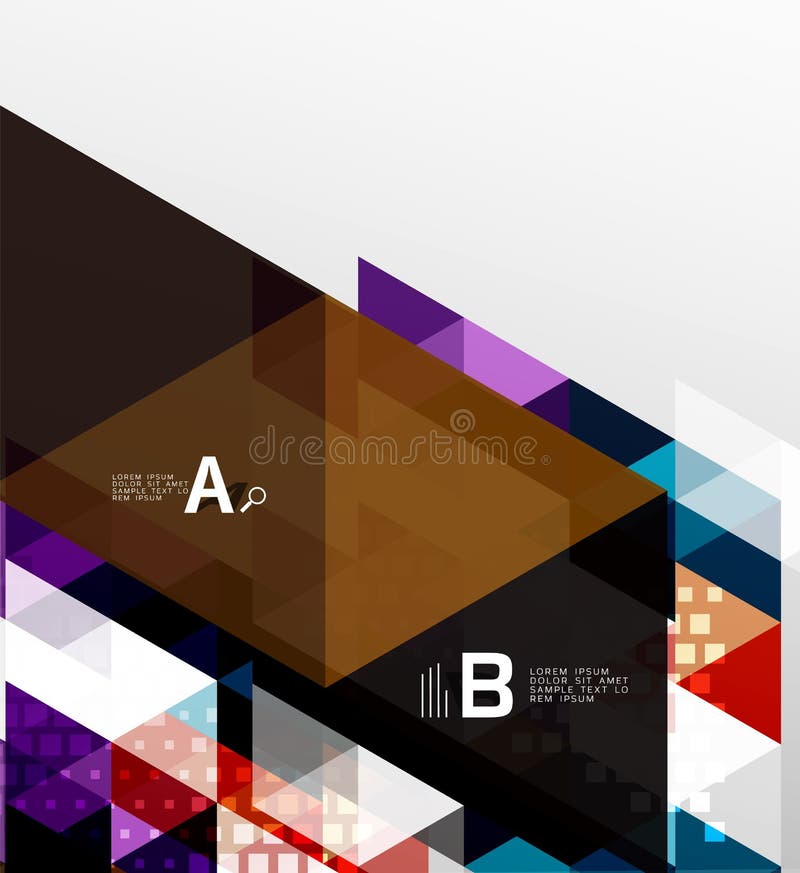 Vector Minimalistic Triangle Design Stock Vector - Illustration of ...