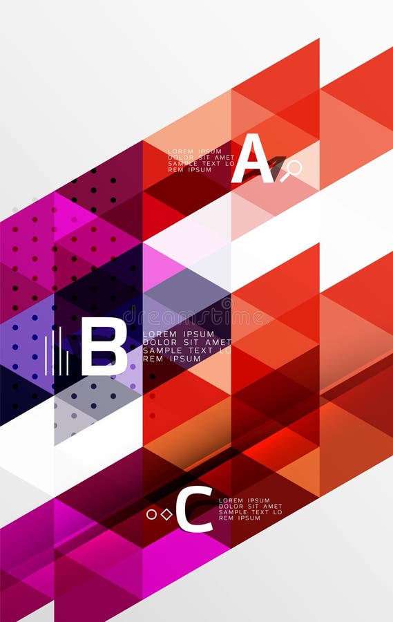 Vector Minimalistic Triangle Design Stock Illustration - Illustration ...