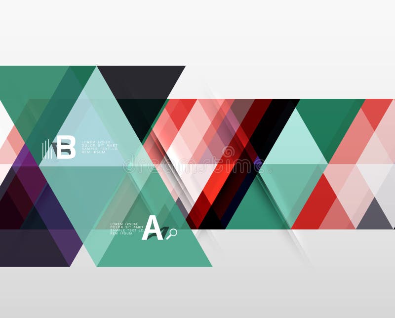 Vector Minimalistic Triangle Design Stock Illustration - Illustration ...