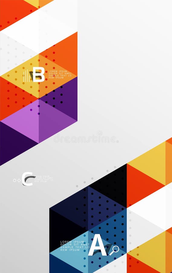 Vector Minimalistic Triangle Design Stock Illustration - Illustration ...