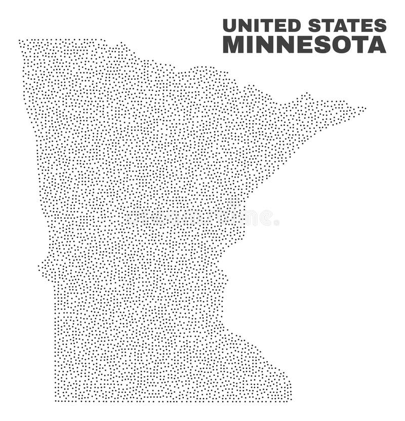 Vector Minnesota State Map of Dots Stock Vector - Illustration of ...