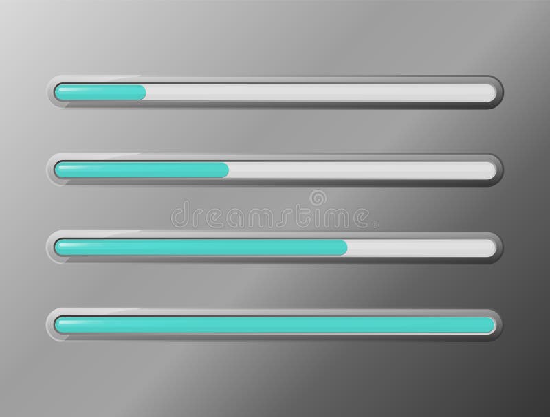 Vector mint progress bars stock vector. Illustration of load - 189210936