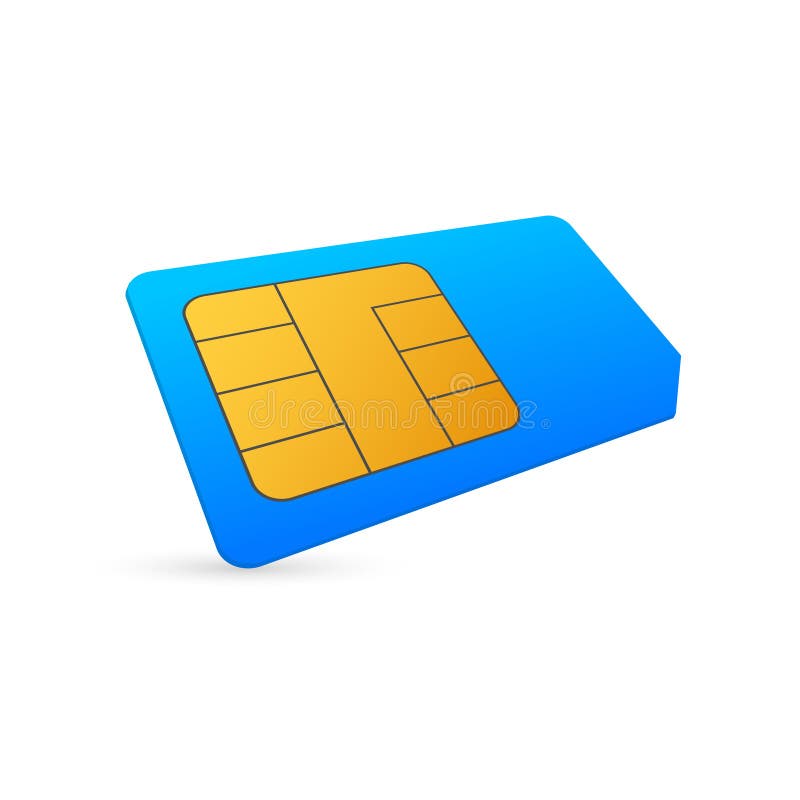 Mobile Cellular Phone Sim Card Chip Set Isolated on White Background ...