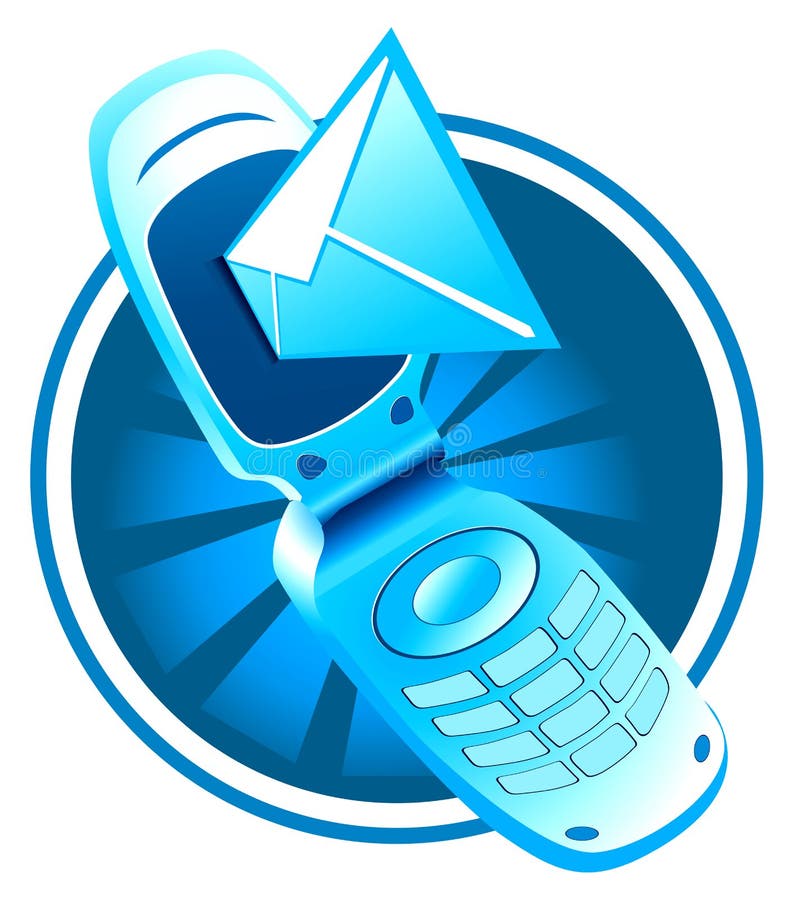 Vector phone with sms stock vector. Illustration of business - 10299579