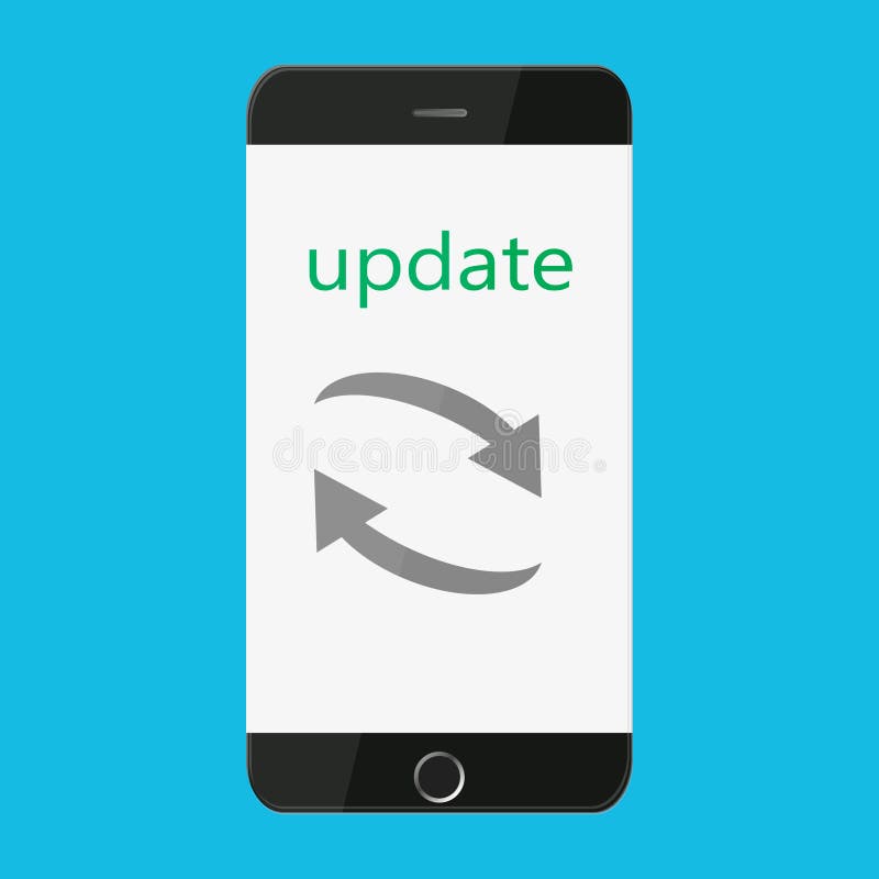 Vector of Mobile Phone Update Stock Illustration - Illustration of ...