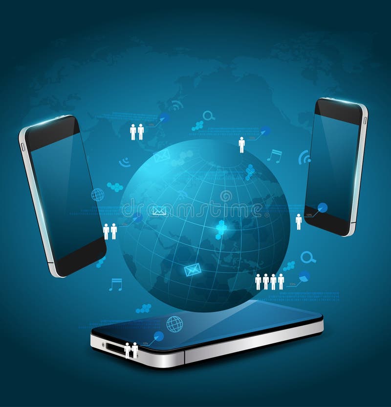 Mobile Phones Elements Design Stock Illustrations – 468 Mobile Phones ...