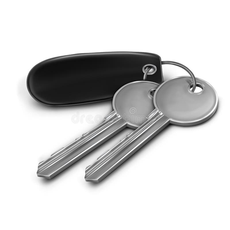 Two Silver Keys with a Black Keychain from the Hotel Room and Hotel ...