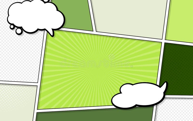 Mock Up Of A Typical Comic Book Page Vector Comics Pop Art Superhero