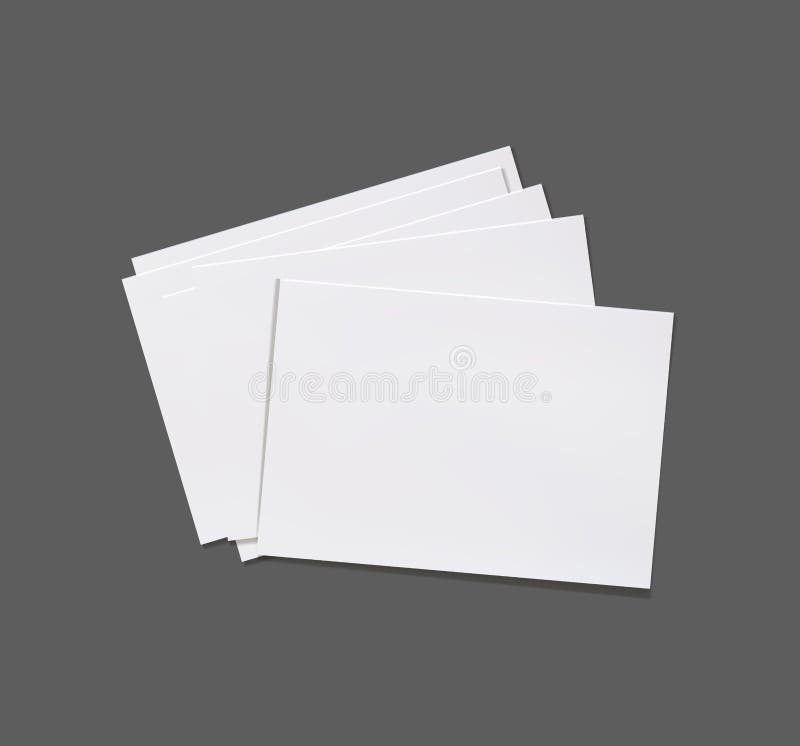 Vector Mockup of Business Cards, Cards Stack, White. Stock Illustration ...