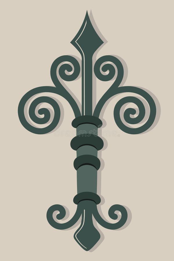 Vector Mockup Of Forged Architectural Medieval Detail Stock Vector