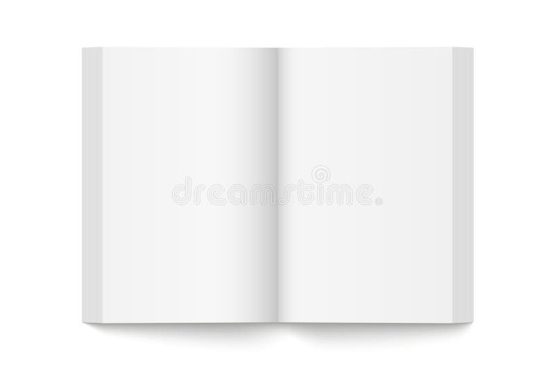 Vector Mockup of Paperback Vertical Book Spread with White Cover ...