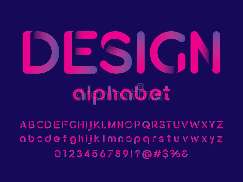 Vector of Modern Abstract Font Stock Vector - Illustration of poster ...