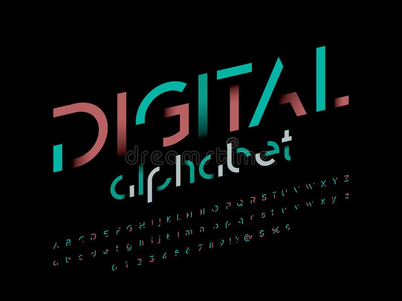 Abstract font stock vector. Illustration of typeface - 162784434