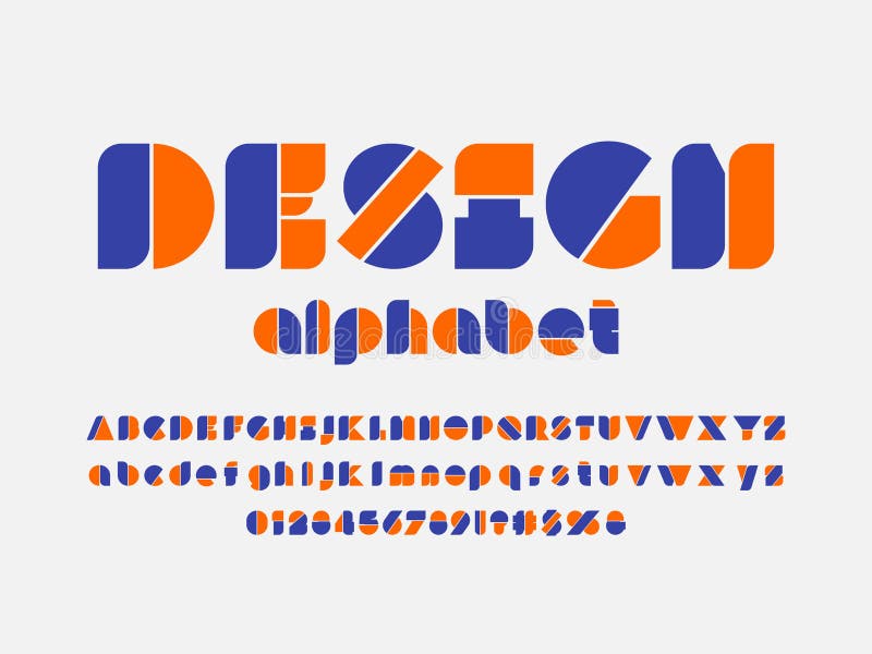 Abstract font stock vector. Illustration of cubism, deco - 205879264