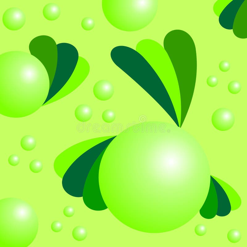 Vector Modern Abstract Background with Green Flow Shape. Stock Vector ...