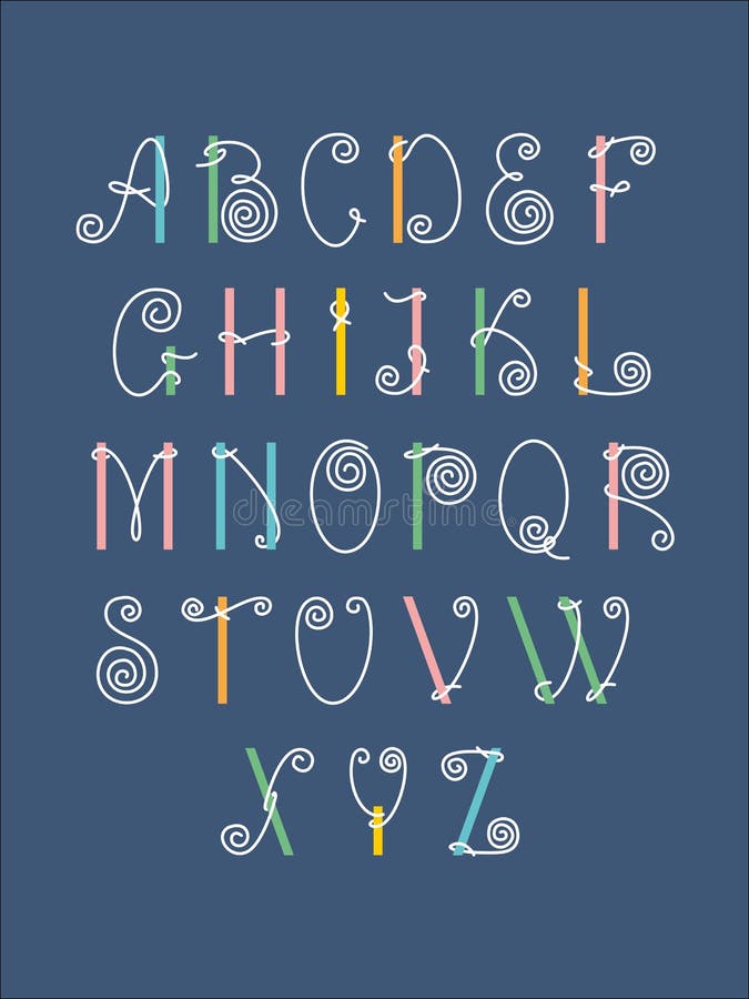 Vector of Modern Abstract Font and Alphabet. Stock Vector ...