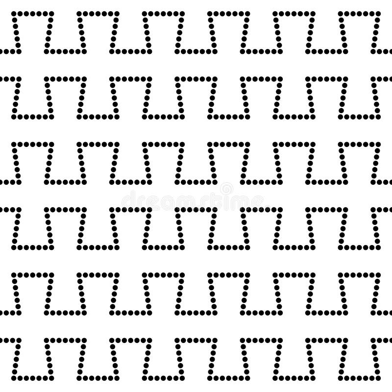 Vector Modern Abstract Geometry Dashed Pattern. Black and White ...