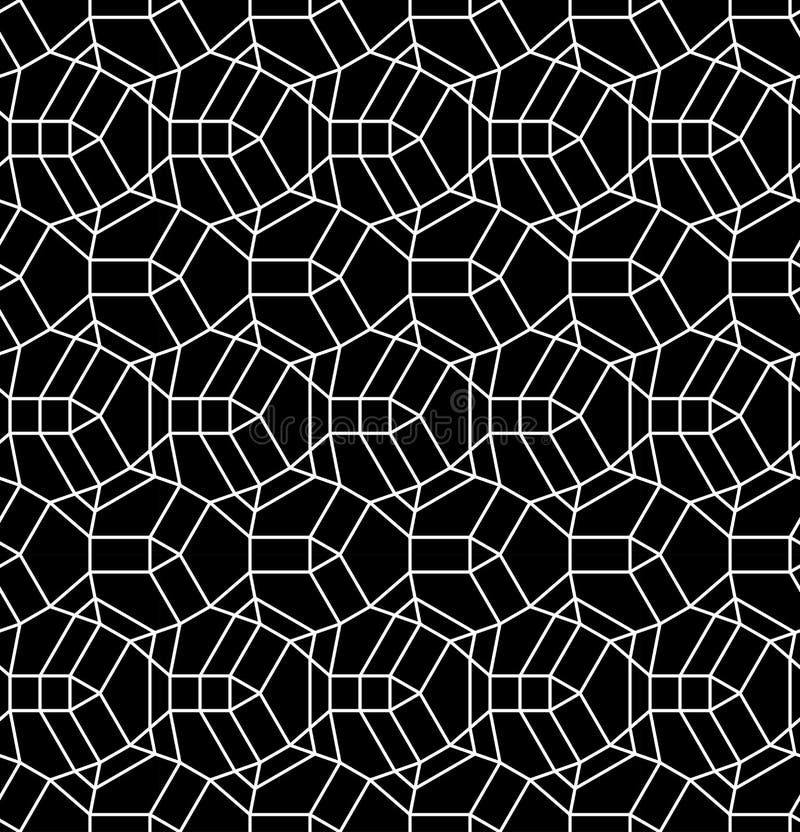 Vector Modern Abstract Geometry Grid Pattern. Black and White Seamless ...