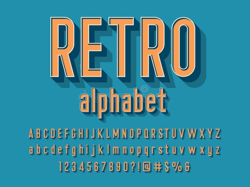 Retro font stock vector. Illustration of word, type - 150214285