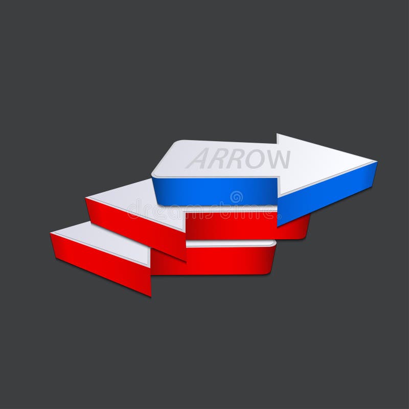 Modern Arrows for Infographics Template with Letters and Numbers Stock ...