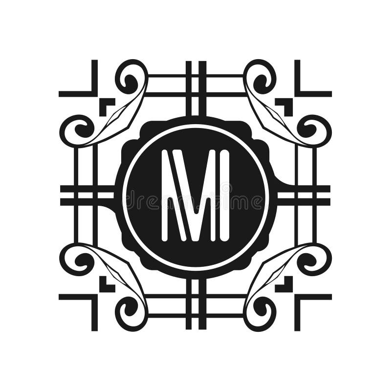 Art Deco Modern monogram stock vector. Illustration of logotype - 145177518