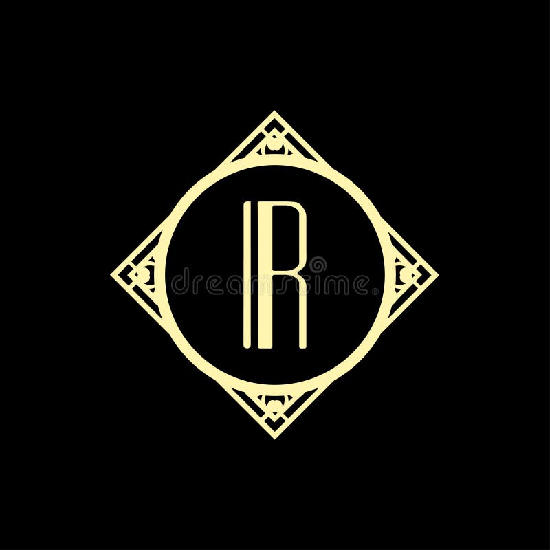 Art Deco modern monogram stock vector. Illustration of antique - 145803938