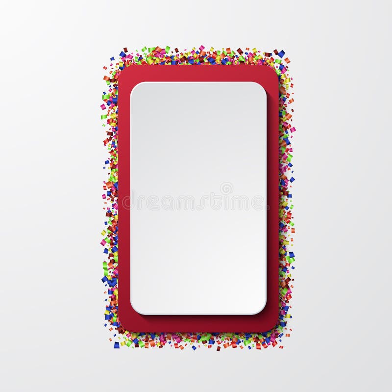 Vector Modern Banner with Confetti on White Stock Vector - Illustration ...