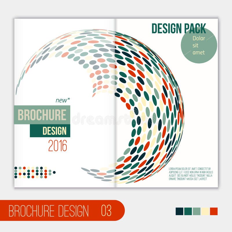 Vector Modern Brochure Cover Design Template with Abstract Geometric ...