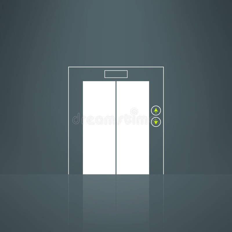 Vector Modern Building Steel Elevator with Stock Vector - Illustration ...