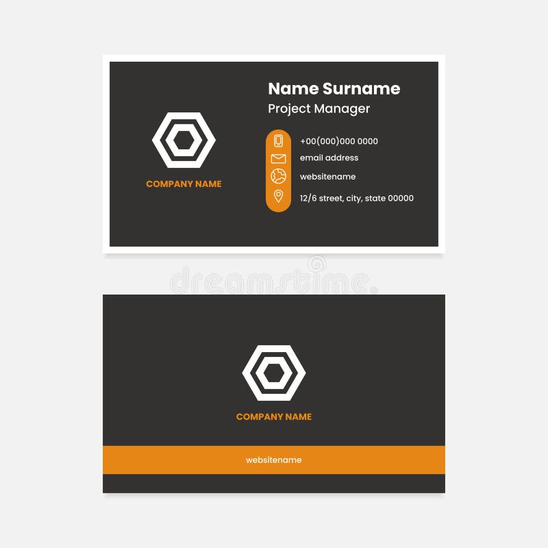 Vector Modern Business Card Layout Stock Vector - Illustration of card ...
