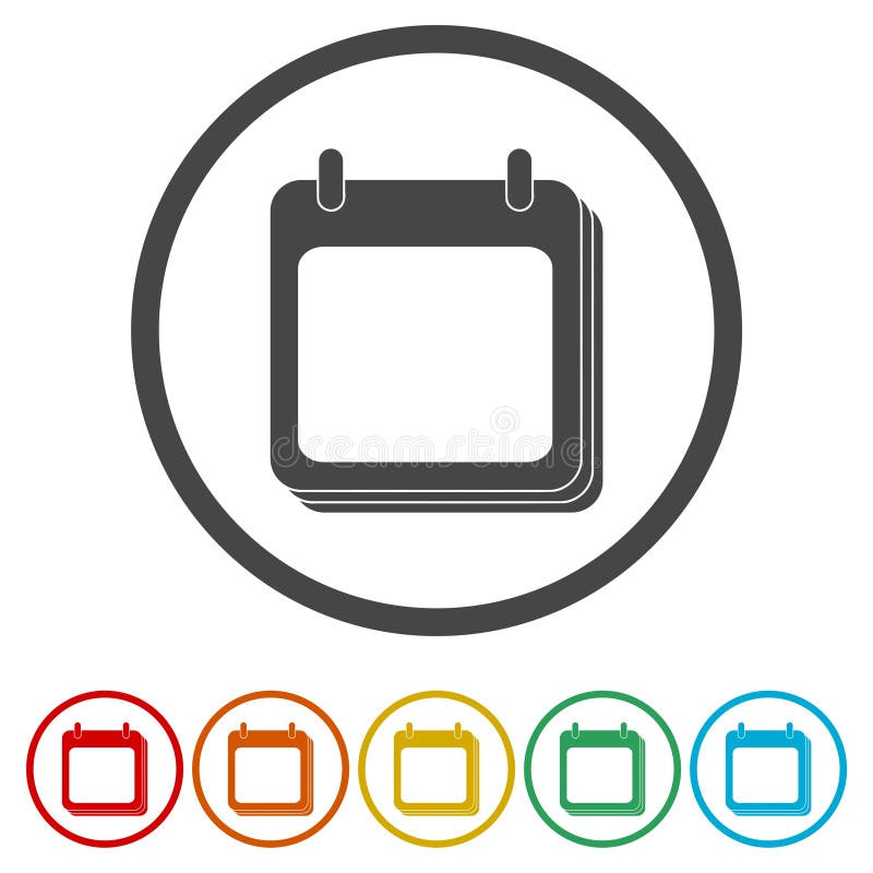 Vector Modern Calendar Circle Icon Stock Vector - Illustration of ...