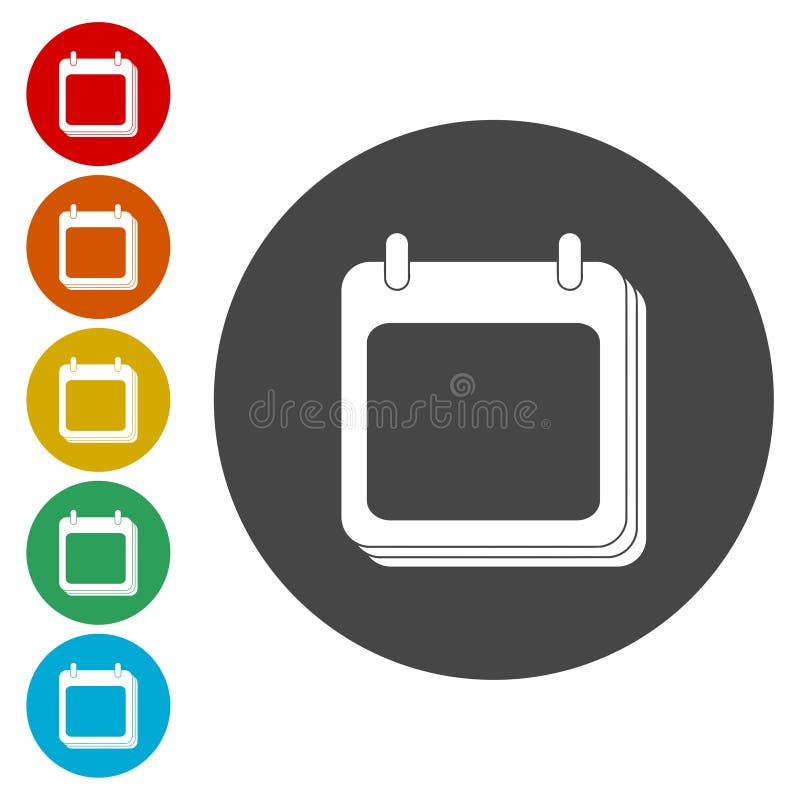Vector Modern Calendar Circle Icon Stock Vector - Illustration of ...