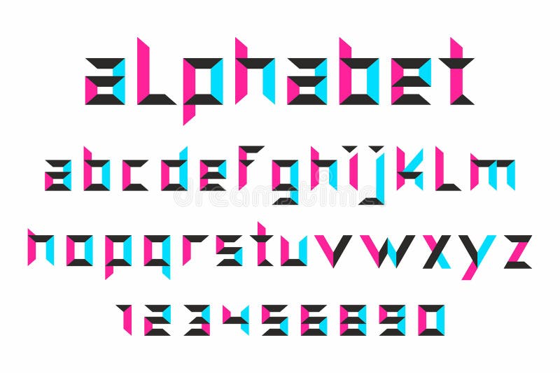 Vector of Poster Font and Alphabet Stock Vector - Illustration of ...