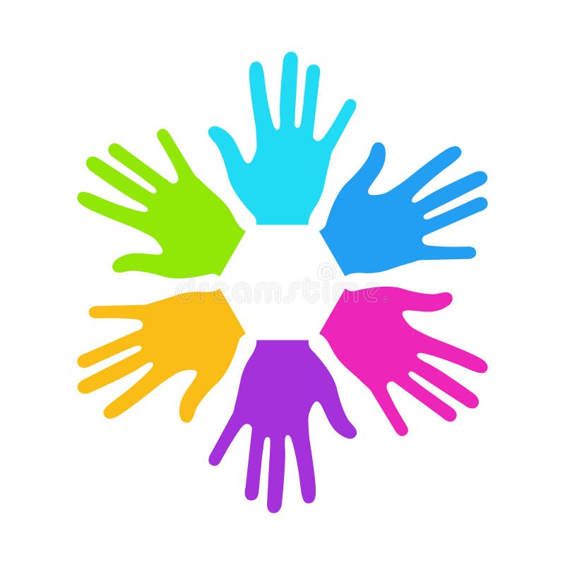 Vector Modern Colorful Hands Background Stock Vector - Image: 62907521