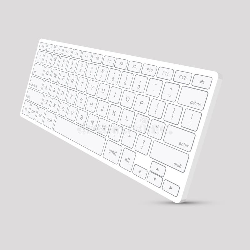 Vector Modern Computer Keyboard Background Stock Vector Illustration