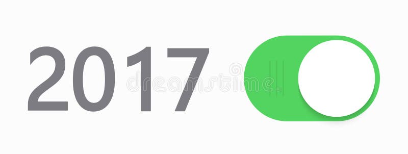 Vector Modern Concept 2017 New Year and Slider Button Template. Stock ...