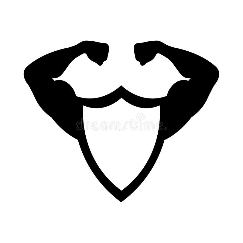 Muscle Icon. Strong Power. Muscle Arm Vector Icon. Biceps. Bodybuilder ...